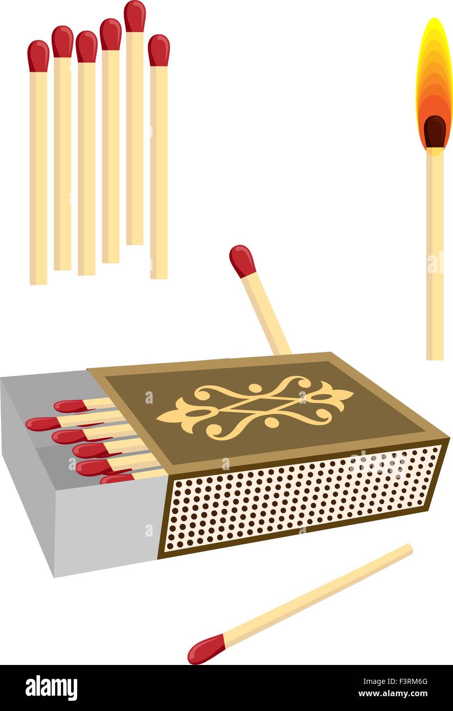 Matchbox With Matches Vector Art Stock Vector Image & Art - Alamy