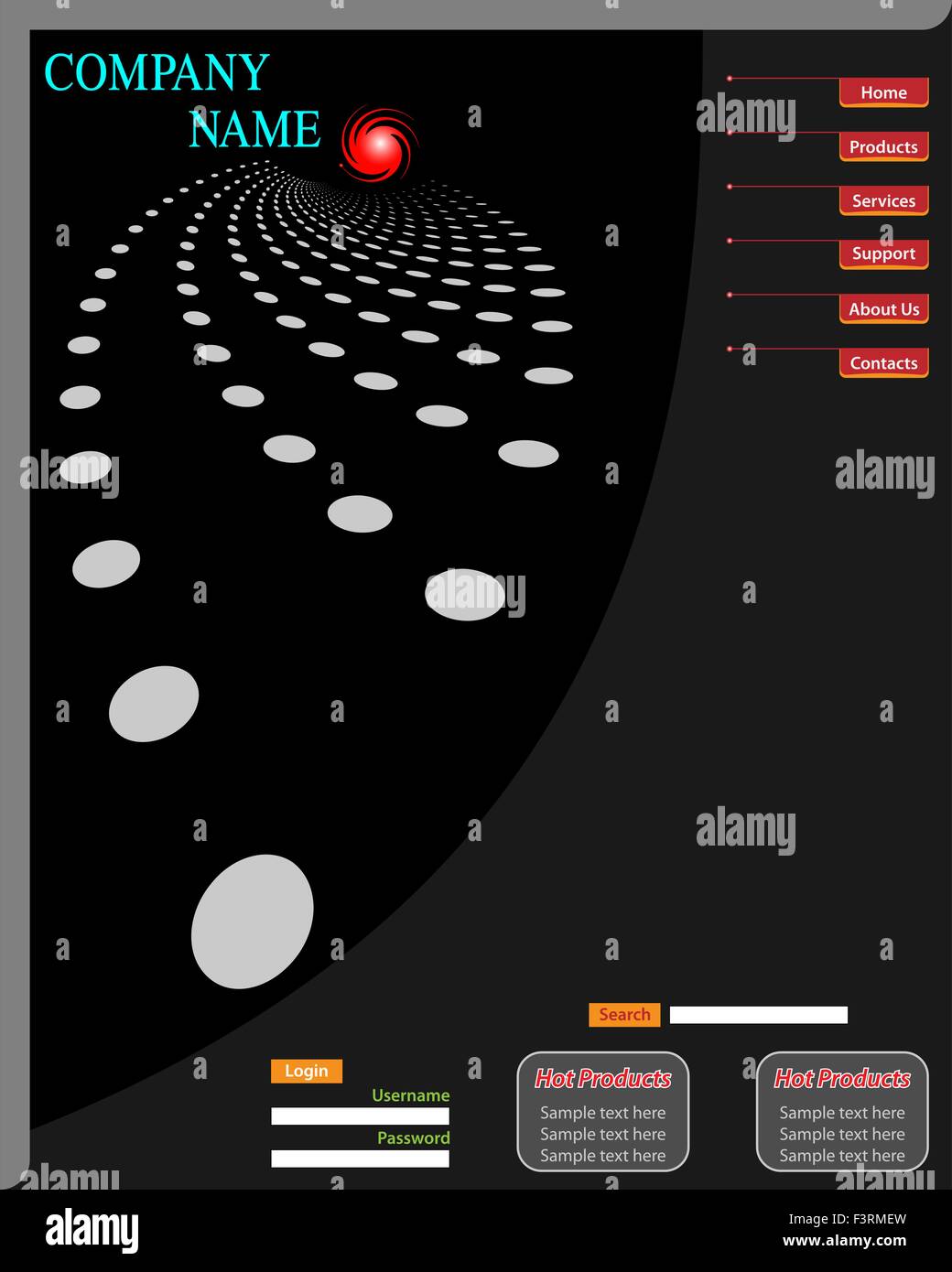 Background Composition, Web Template (Halftone) Vector Art Stock Vector ...