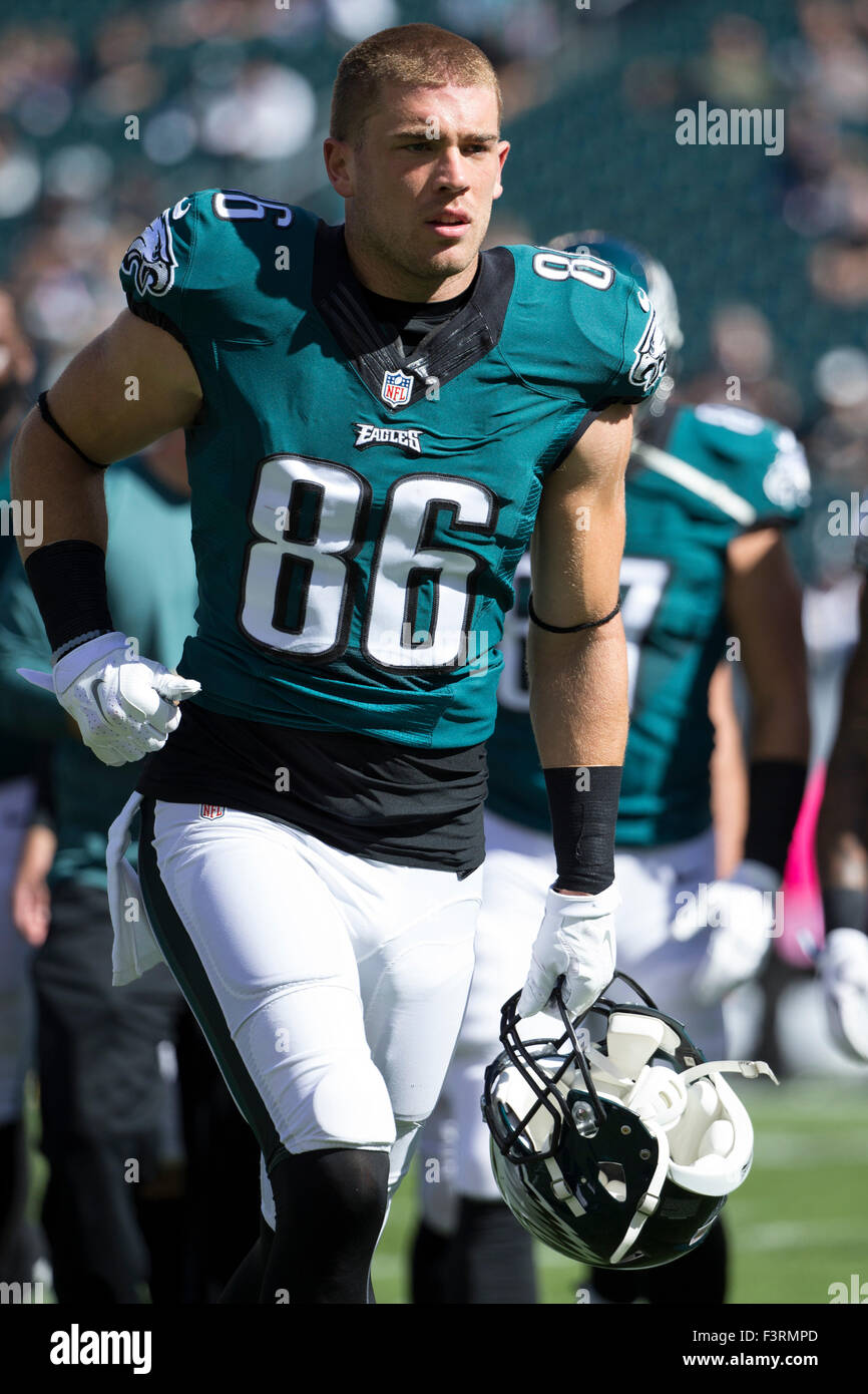 Philadelphia, Pennsylvania, USA. 11th Oct, 2015. Philadelphia Eagles tight end Zach Ertz (86) in ...