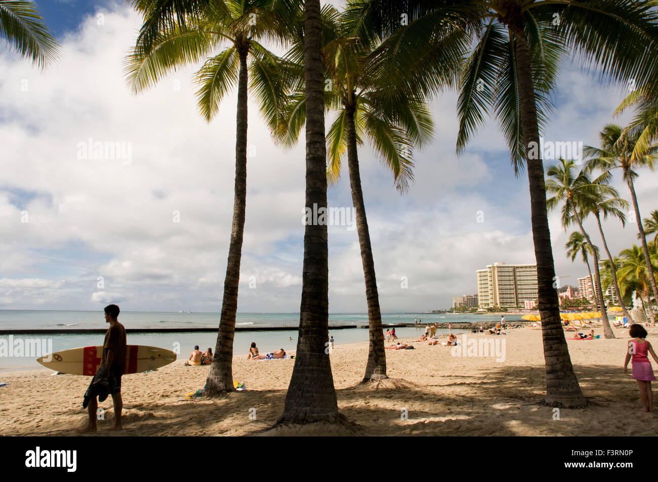 Famous waikiki avenue hi-res stock photography and images - Alamy