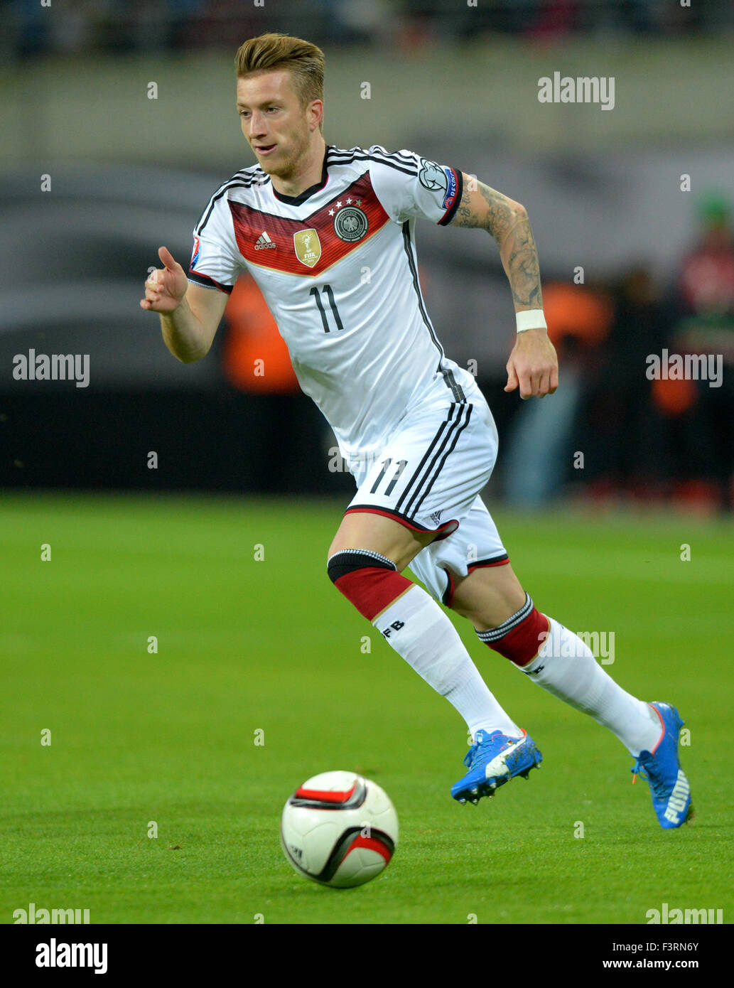 Leipzig, Germany. 11th Oct, 2015. Germany's Marco Reus in action during ...