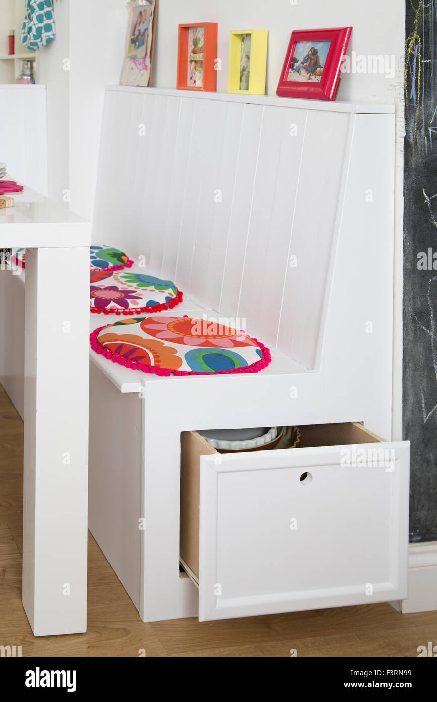 kitchen bench storage Stock Photo - Alamy