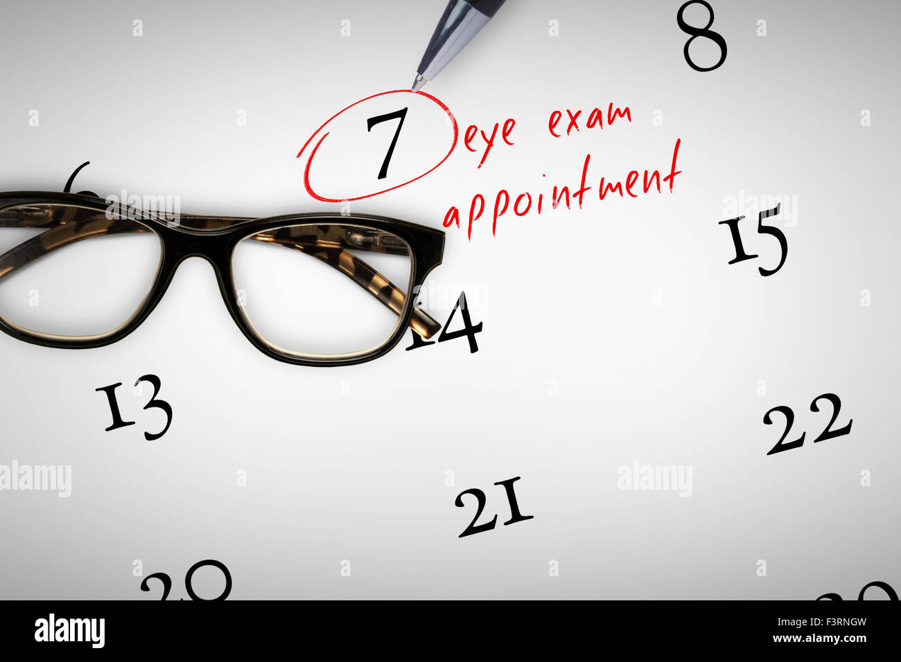 Composite image of eye exam appointment Stock Photo - Alamy