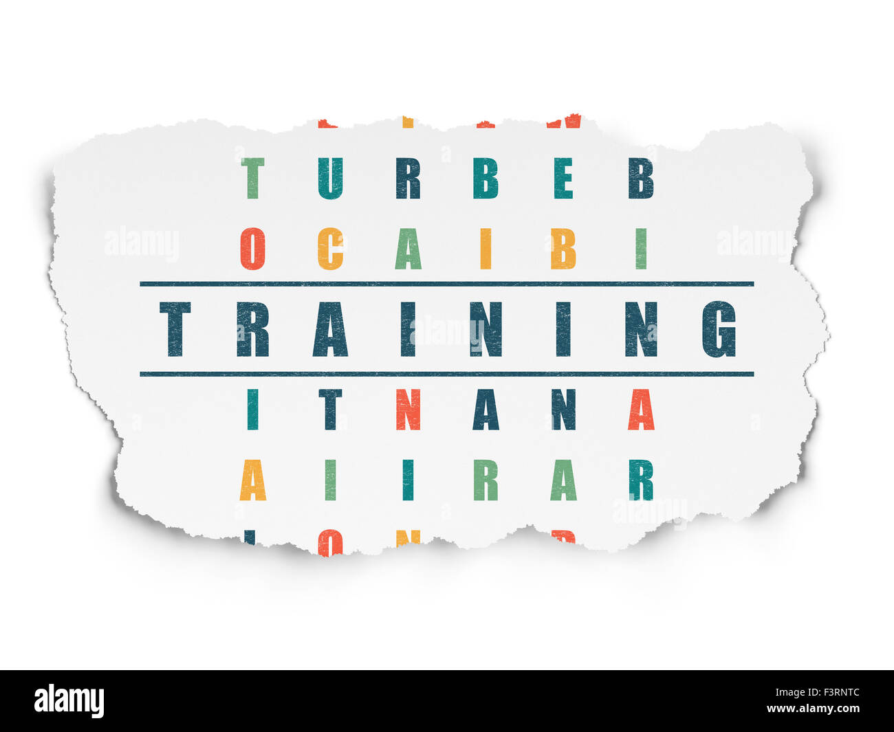 Education concept: Training in Crossword Puzzle Stock Photo - Alamy
