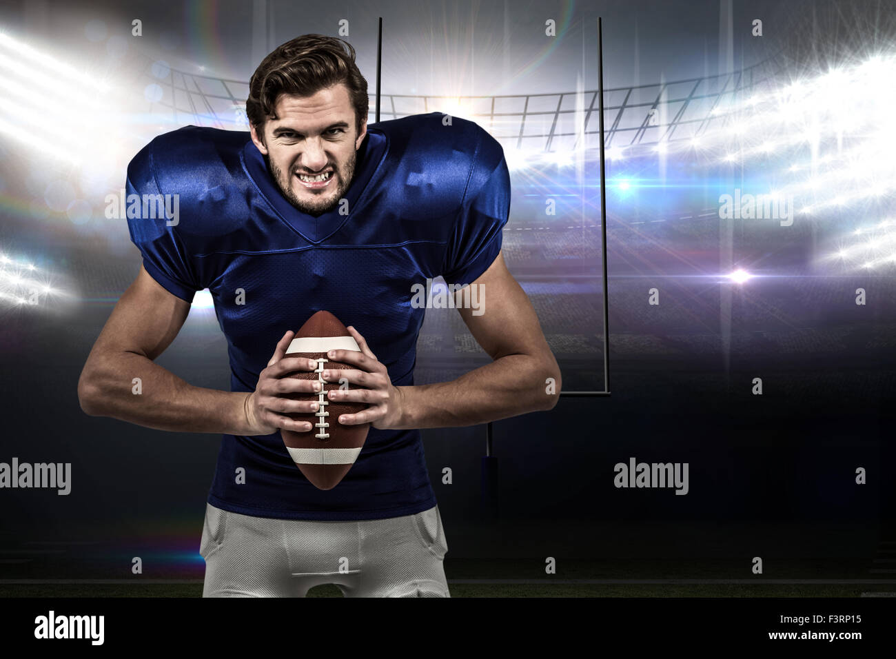 Angry american football player hi-res stock photography and images - Alamy