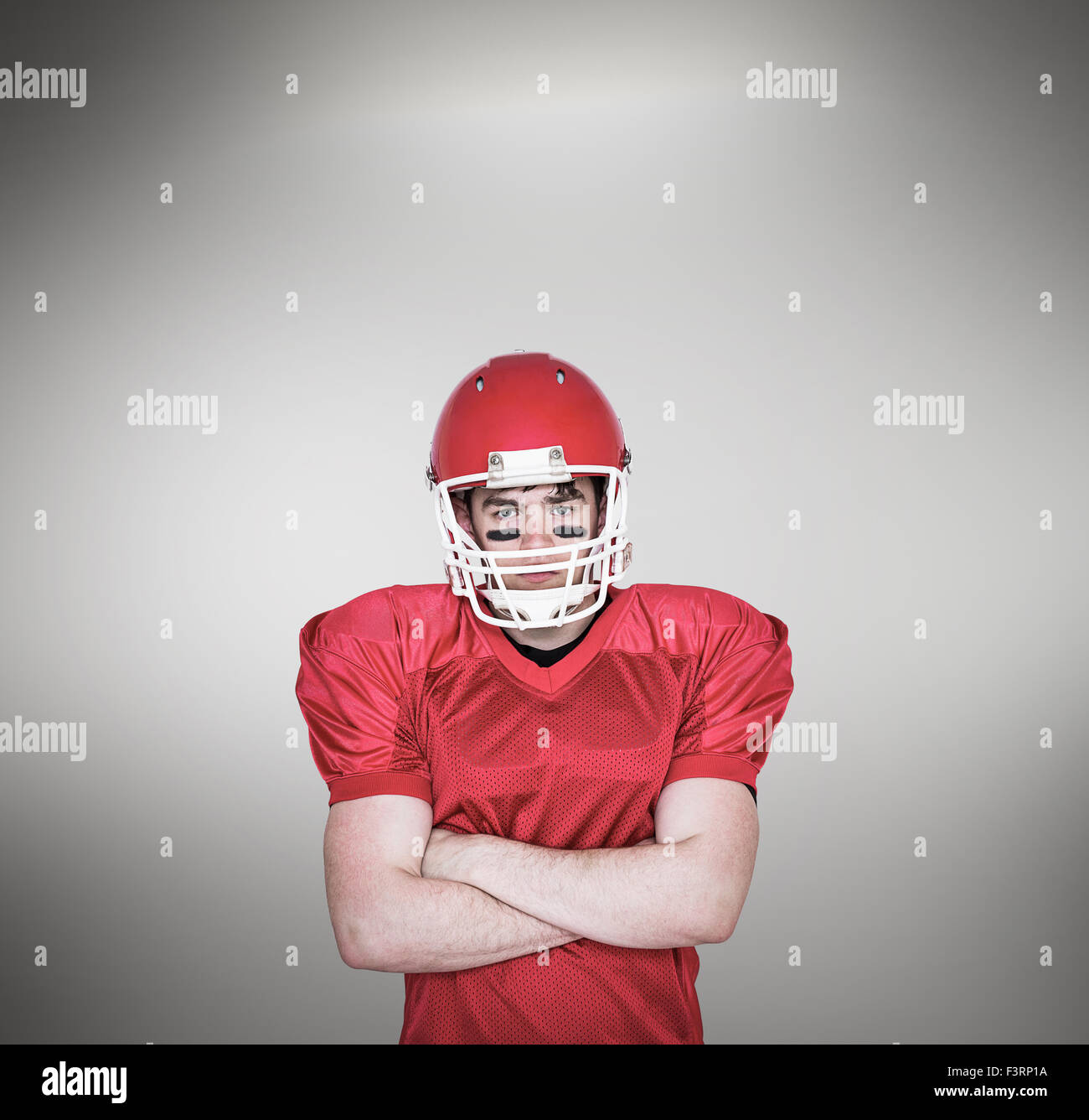 Composite image of american football player with arms crossed Stock ...
