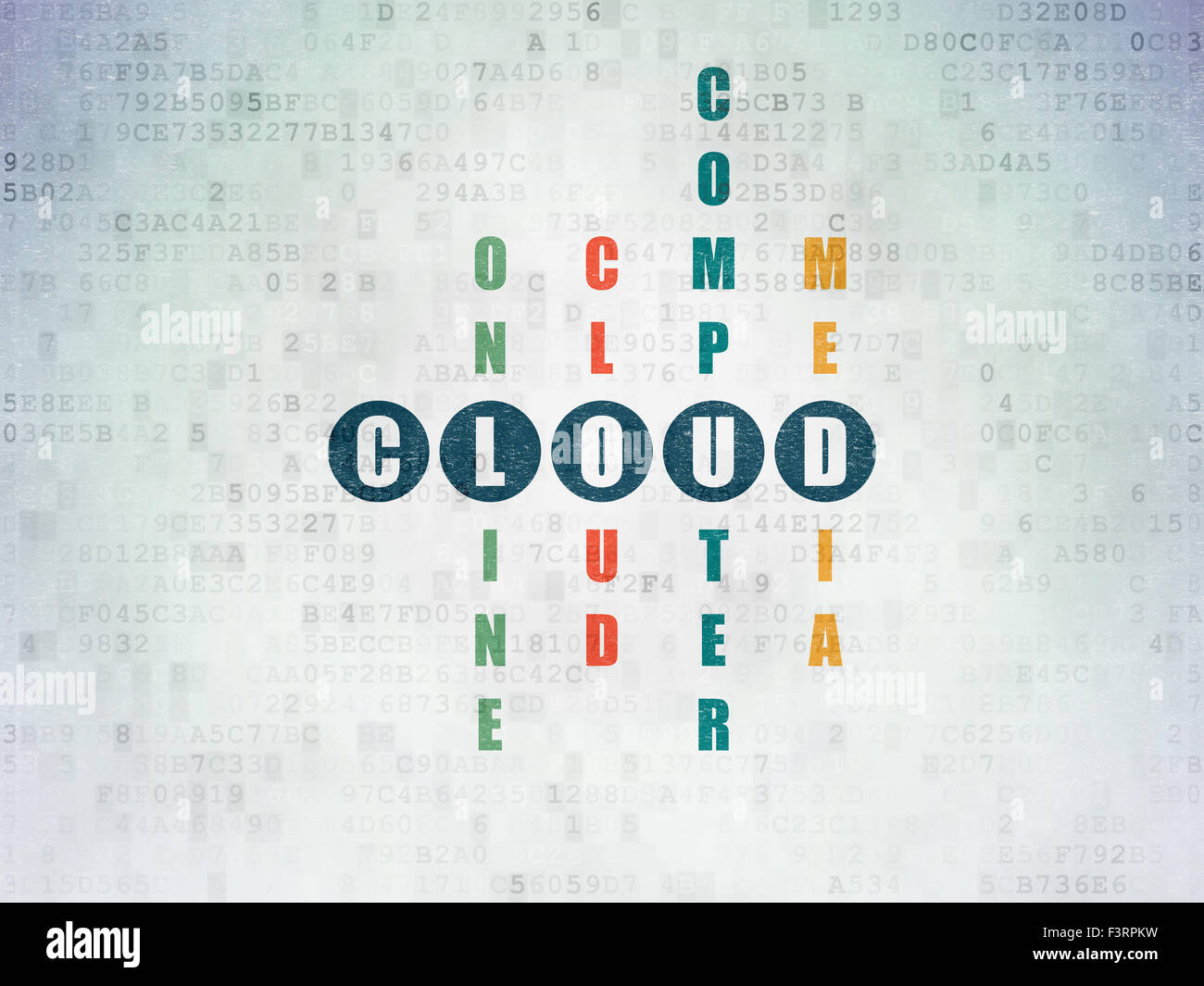 Cloud networking concept: Cloud in Crossword Puzzle Stock Photo - Alamy