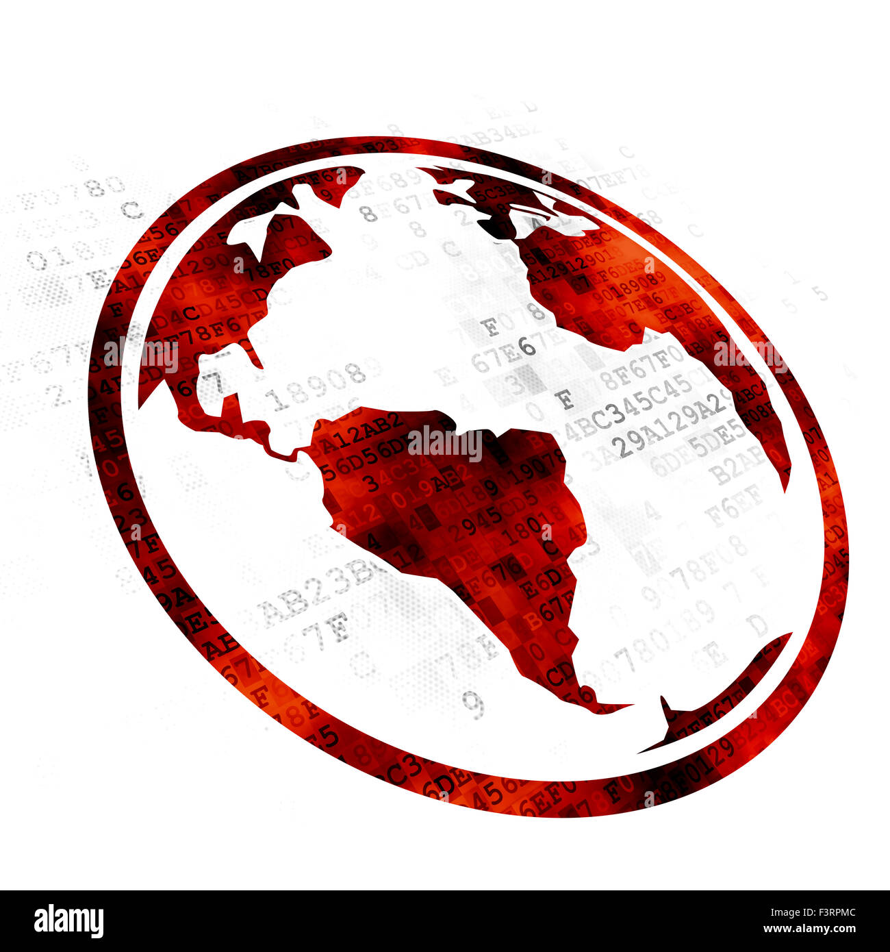 Science concept: Globe on Digital background Stock Photo - Alamy
