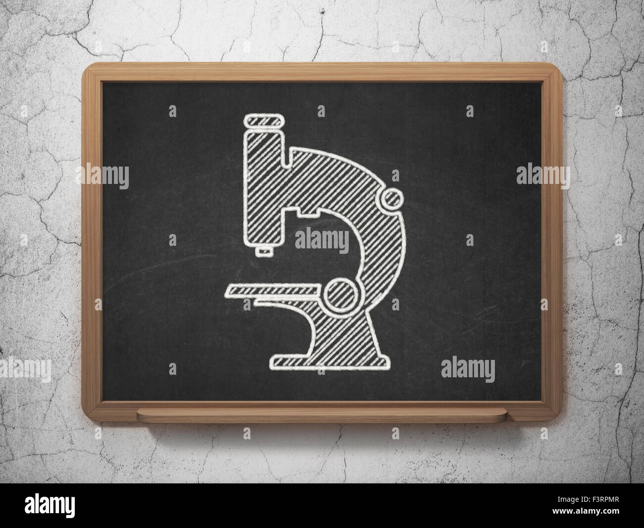 Science concept: Microscope on chalkboard background Stock Photo - Alamy