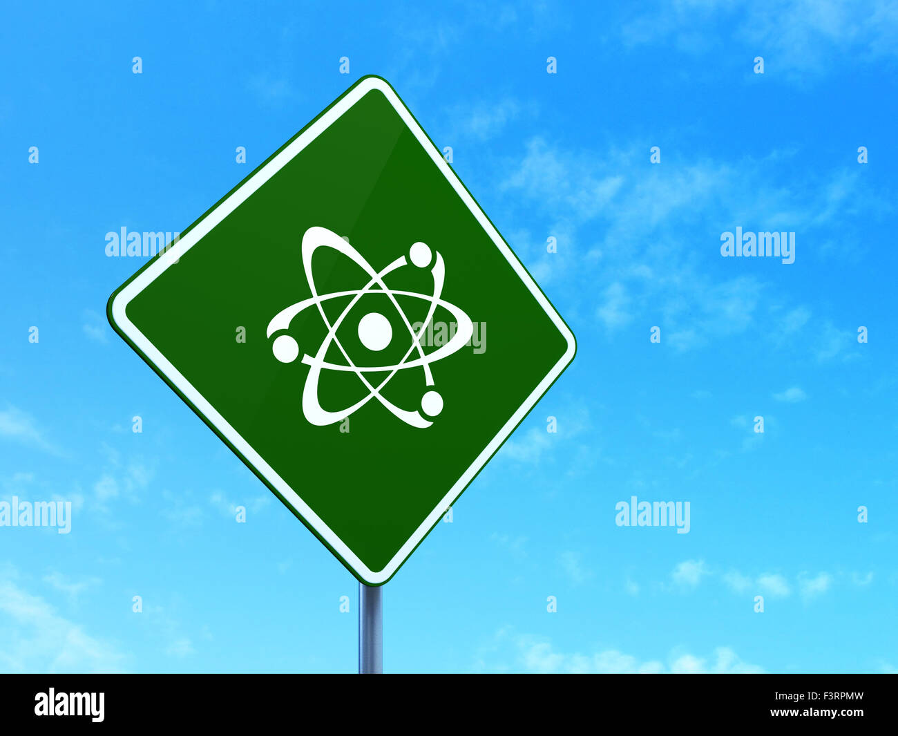 Science concept: Molecule on road sign background Stock Photo - Alamy