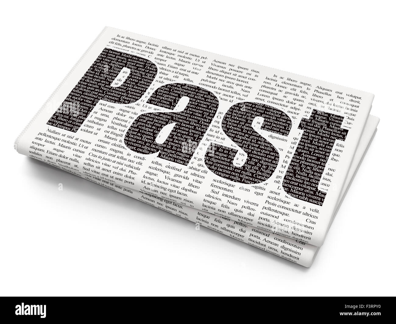 Time concept: Past on Newspaper background Stock Photo - Alamy