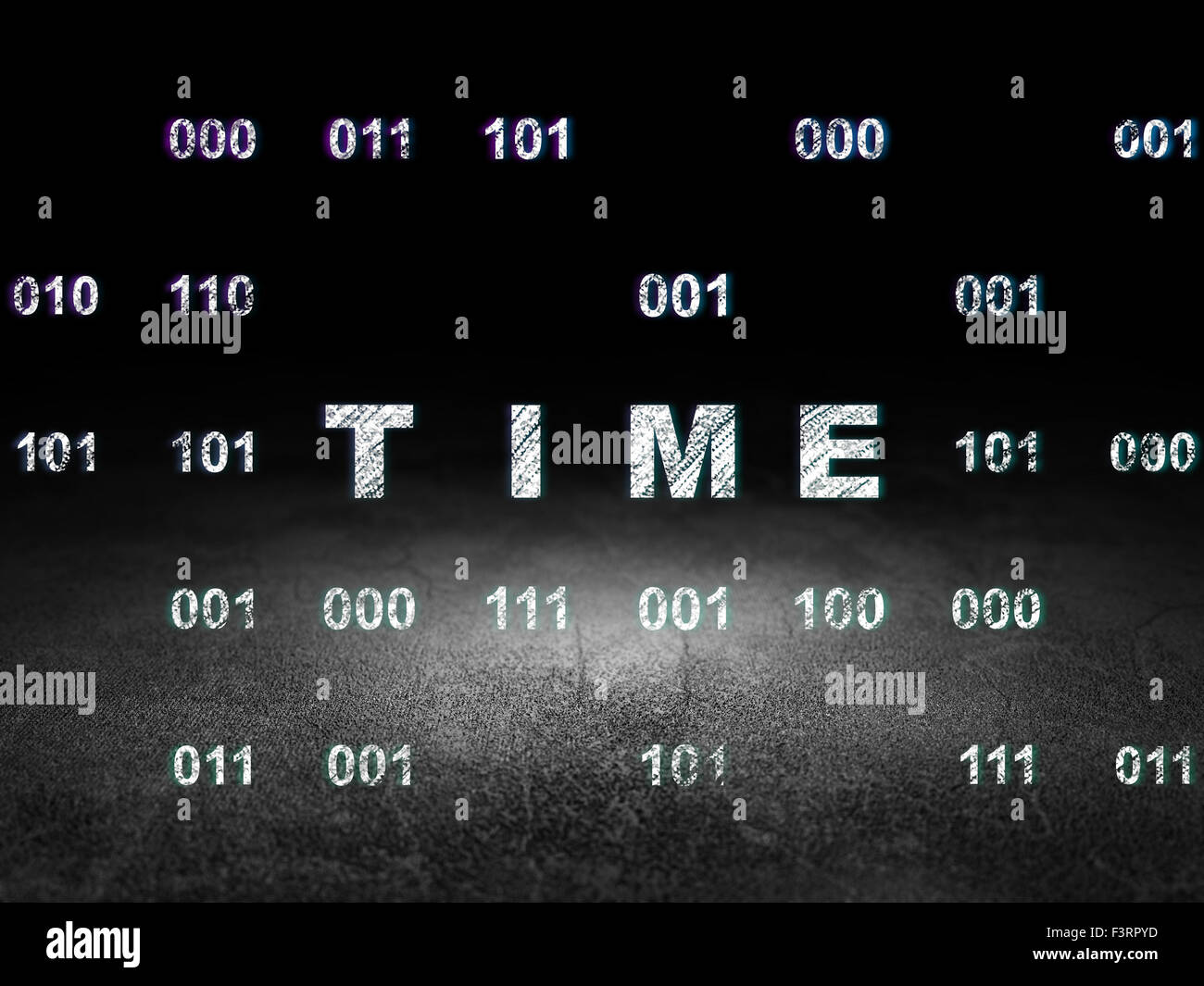 Time concept: Time in grunge dark room Stock Photo - Alamy