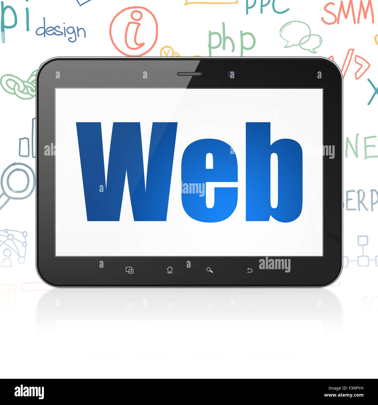 Web design concept: Tablet Computer with Web on display Stock Photo - Alamy