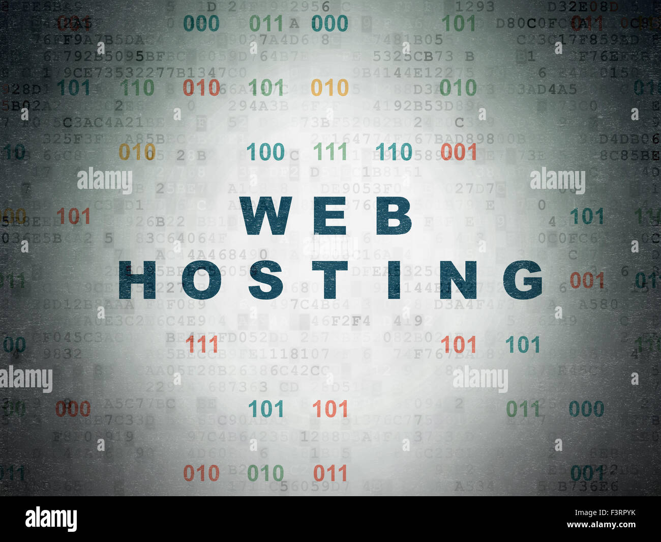 Web development concept: Web Hosting on Digital Paper background Stock Photo - Alamy