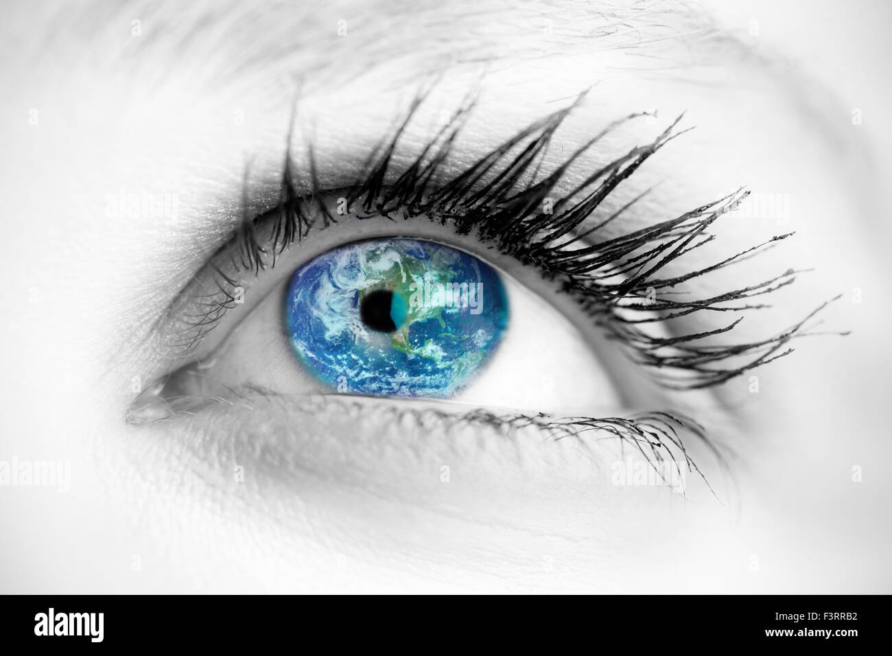 Global image blue grey world map hi-res stock photography and images ...