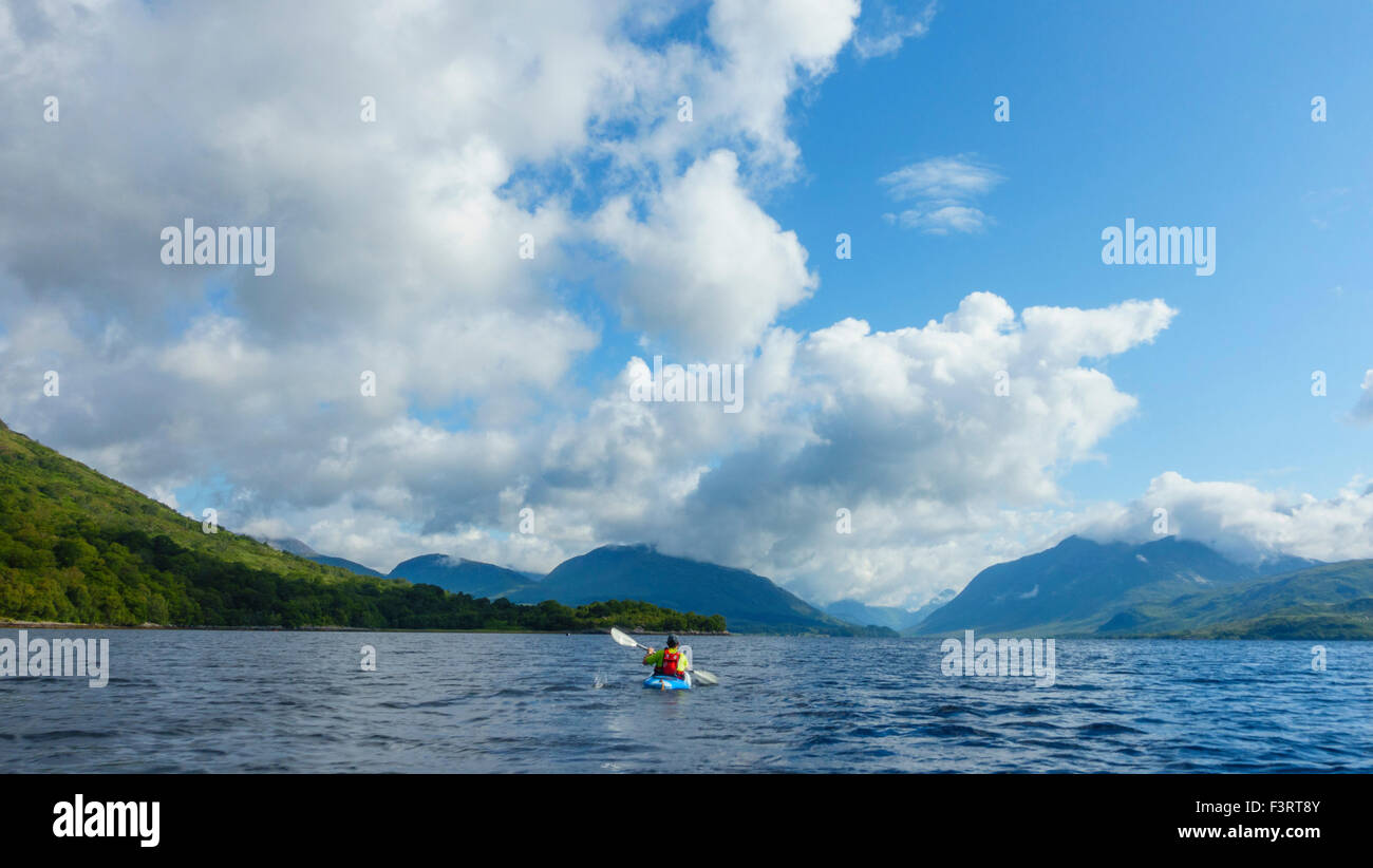 Kayaking on Loch Etive, Argyll & Bute, Scotland Stock Photo - Alamy