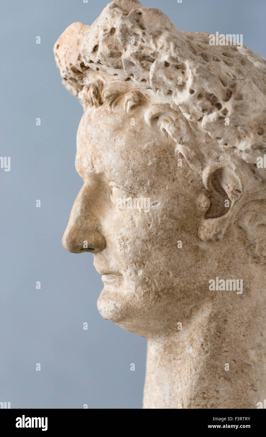 Rome. Italy. Portrait of Roman Emperor Vespasian (9-79 AD). Palazzo ...