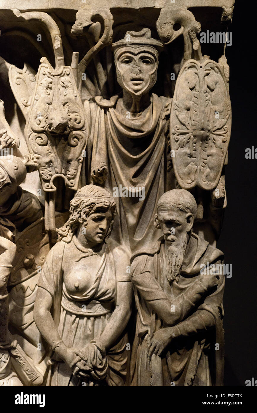 Rome. Italy. Portonaccio Sarcophagus (190-200 AD). Palazzo Massimo alle ...