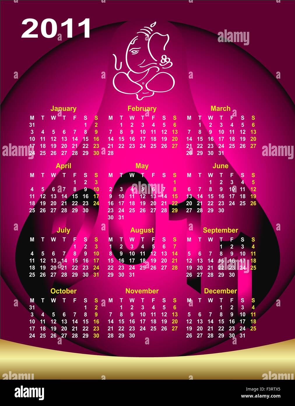 Calendar Design 2012 Vector Art Stock Vector Image & Art - Alamy