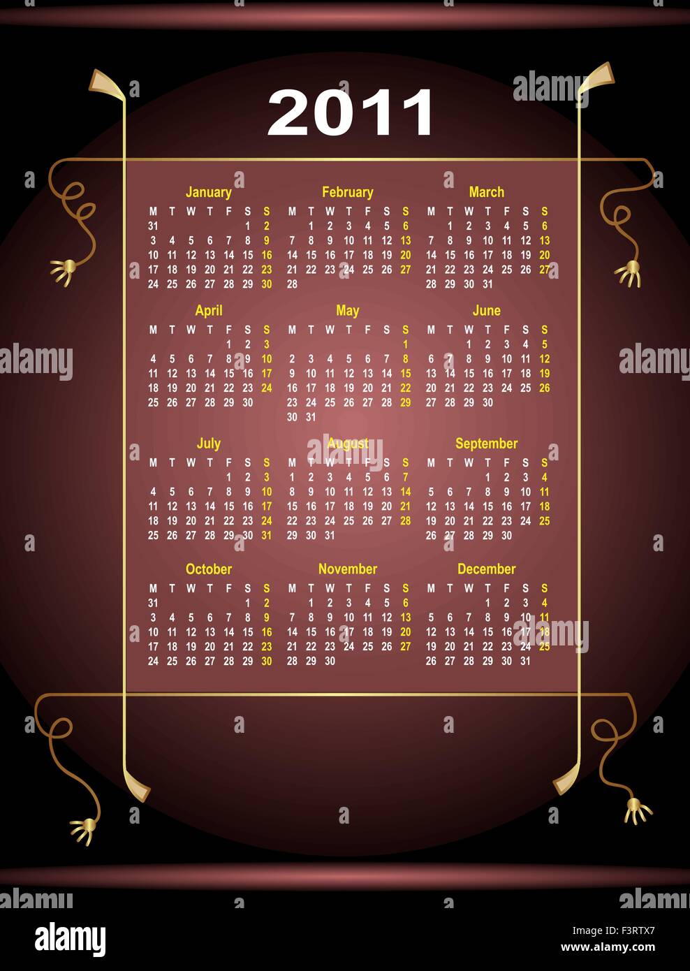 Calendar Design 2012 Vector Art Stock Vector Image & Art - Alamy