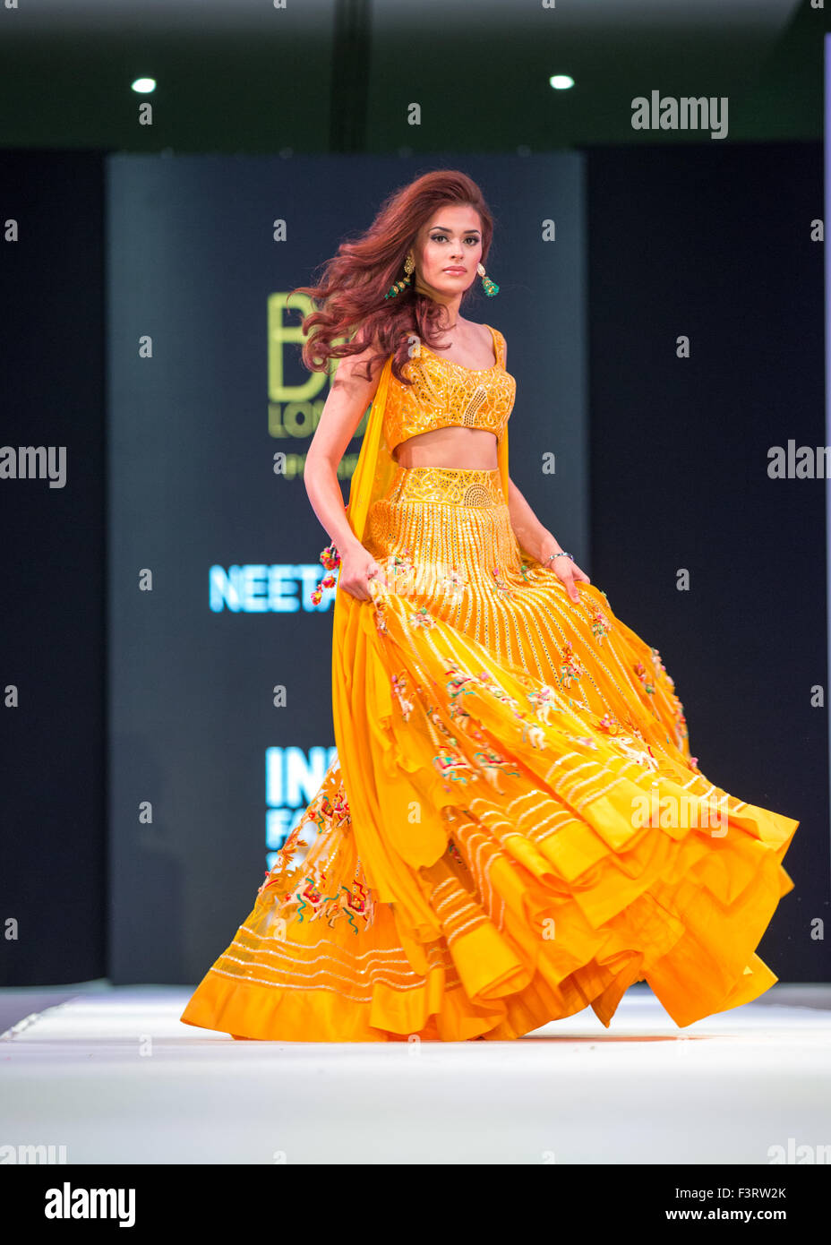 Opening night of inaugural India Fashion Week London. Neeha Dupia ...