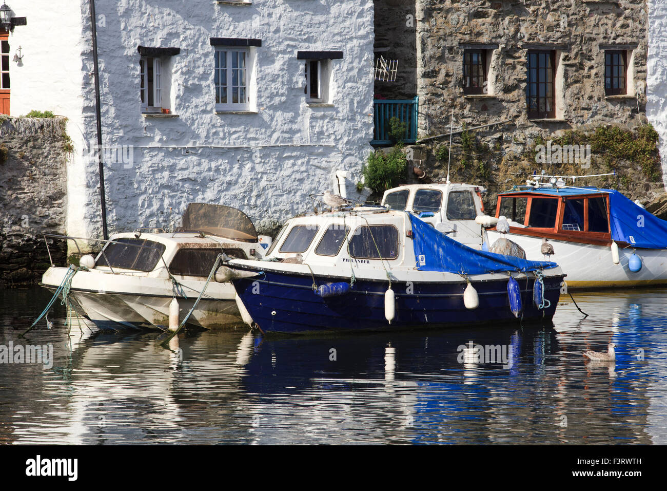 Polperro Town, Cornwall, England, United Kingdom Stock Photo - Alamy