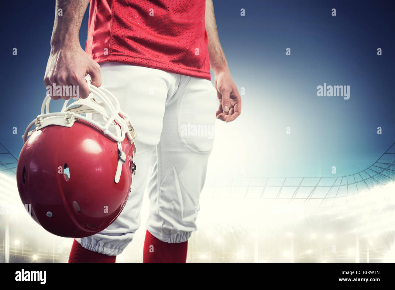 Football player on arena hi-res stock photography and images - Alamy