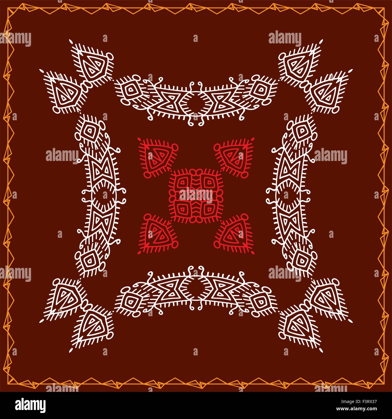 Folk, Tribal Design, Motif, Wall Painting Vector Art Stock Vector Image ...