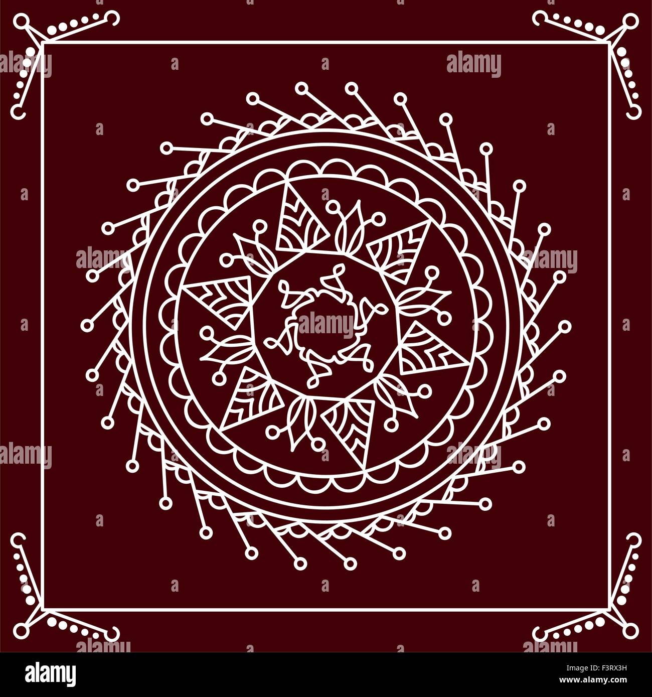 Folk Circular, Tribal Design, Motif, Wall Painting Vector Art Stock ...