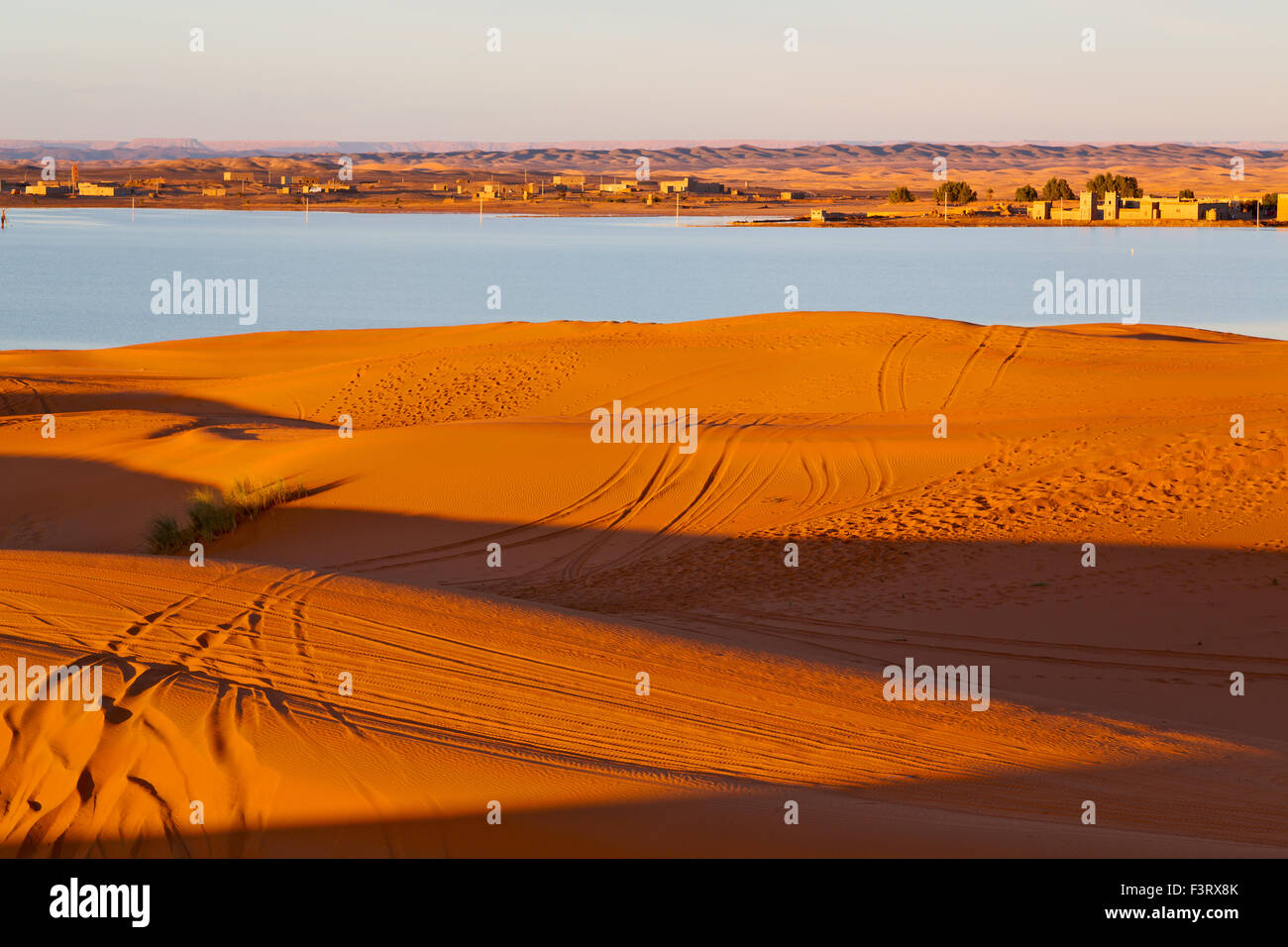 sunshine in the desert of morocco sand and lake dune Stock Photo - Alamy