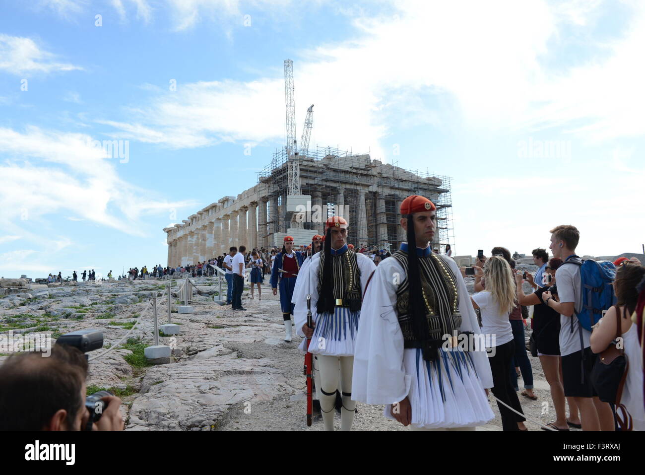 Athens, Greece. 12th Oct, 2015. Presidential Guard is leaving from ...