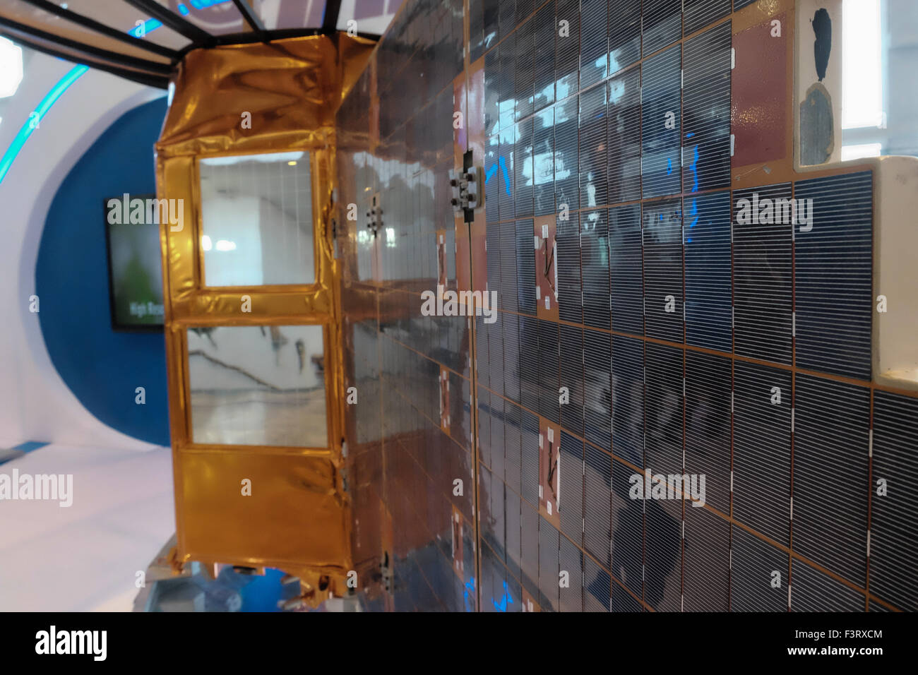 Israel. 12th October, 2015. Israel Aerospace Industries display a ...