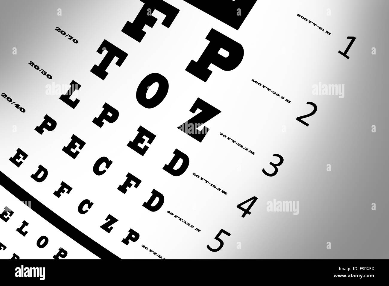 An eye sight test chart Stock Photo - Alamy