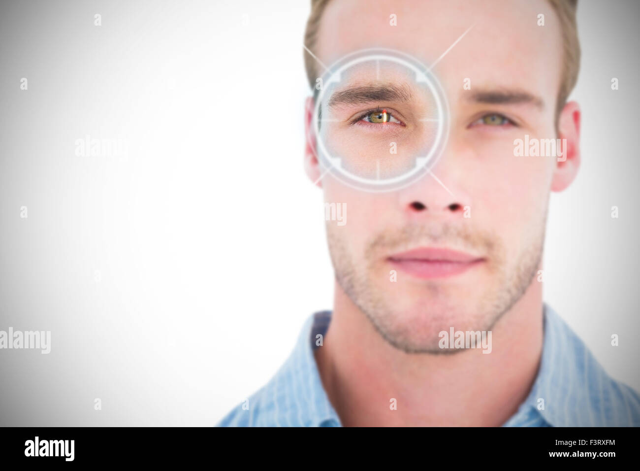 Unsmiling handsome looking at camera Stock Photo - Alamy