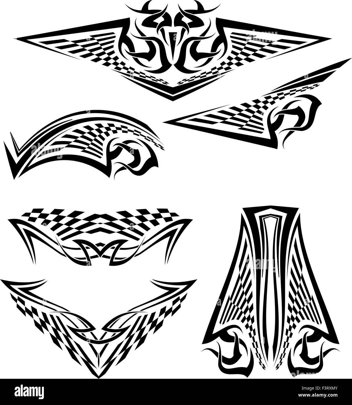 Flag tattoo Black and White Stock Photos & Images - Alamy