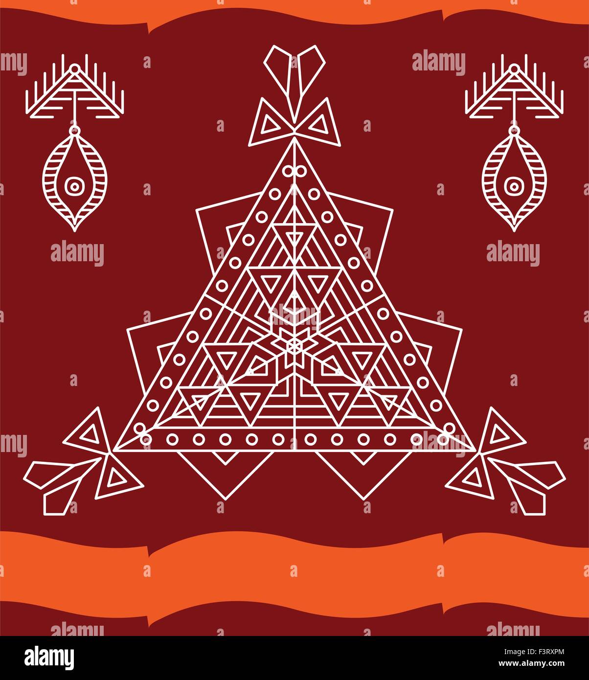 Folk, Tribal Design, Motif, Wall Painting Vector Art Stock Vector Image ...