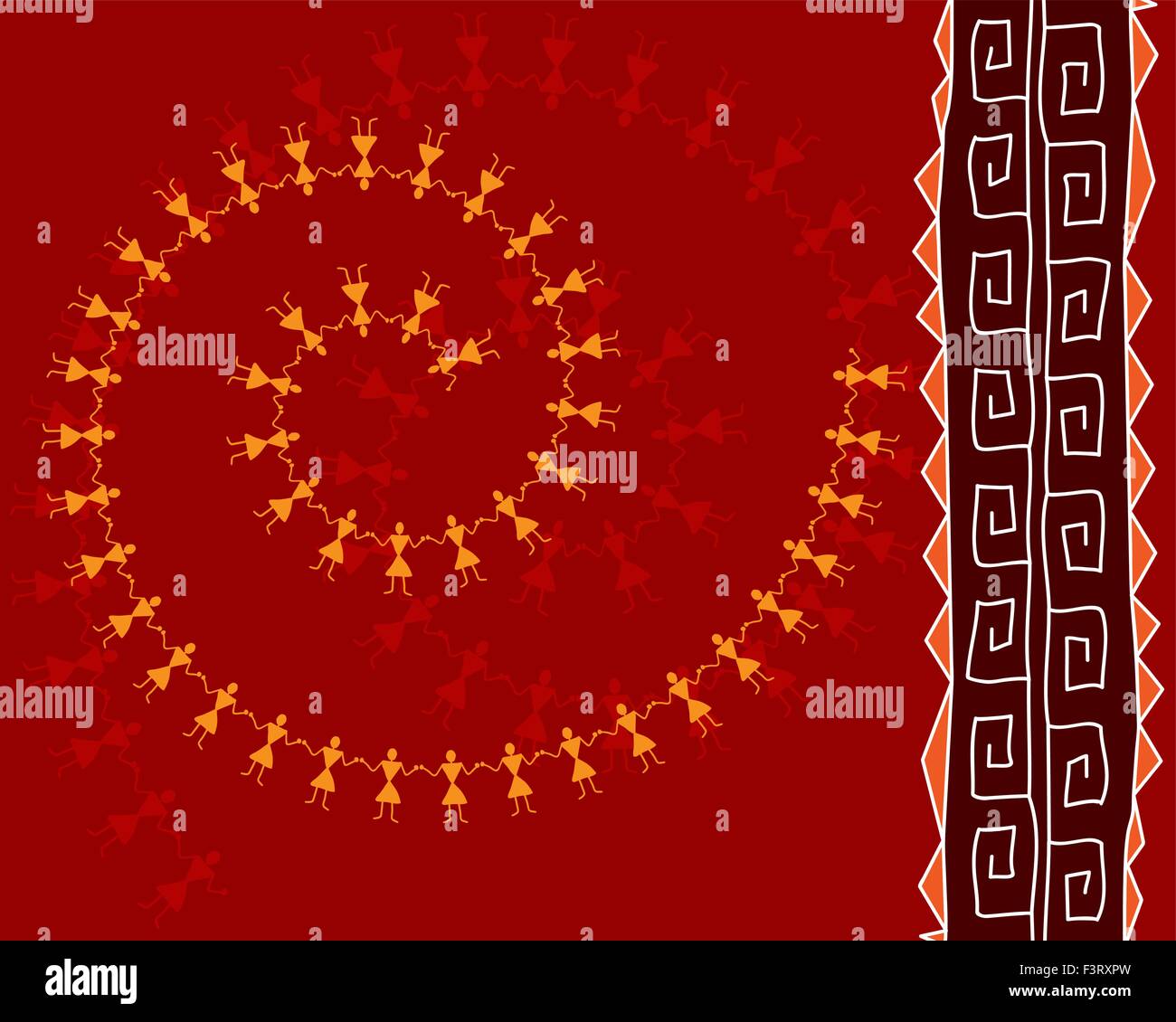 Folk, Tribal Design, Motif, Wall Painting Vector Art Stock Vector Image ...