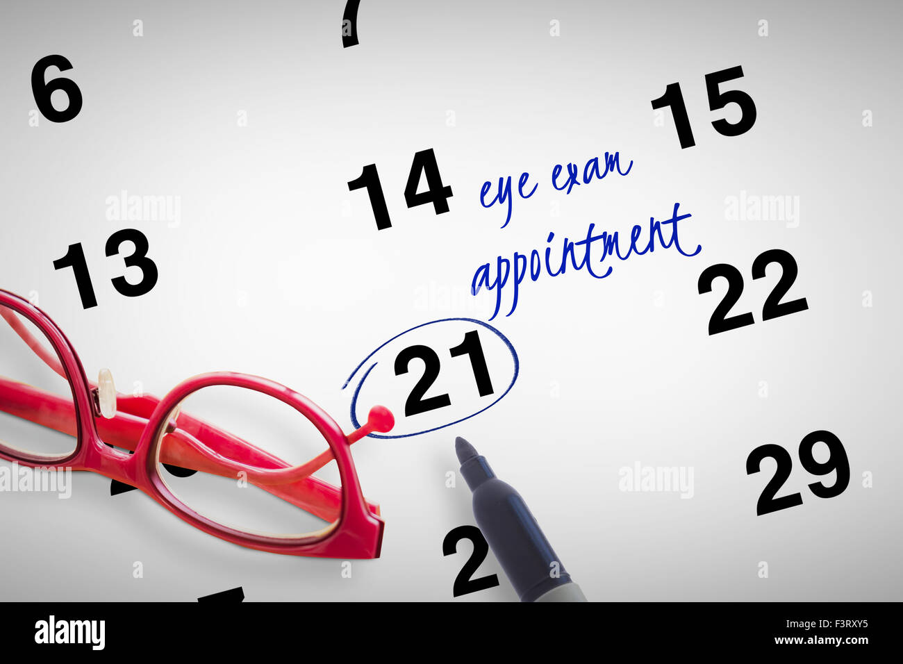 Composite image of eye exam appointment Stock Photo - Alamy