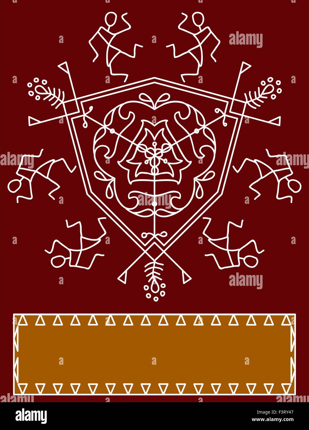 Folk, Tribal Design, Motif, Wall Painting Vector Art Stock Vector Image ...