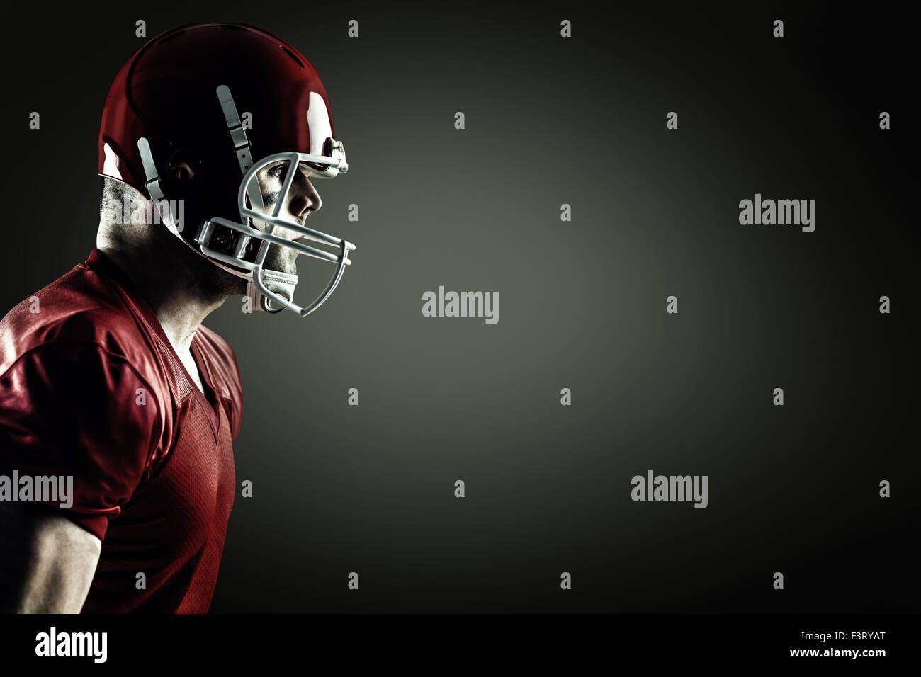 Composite image of american football player side profile Stock Photo ...