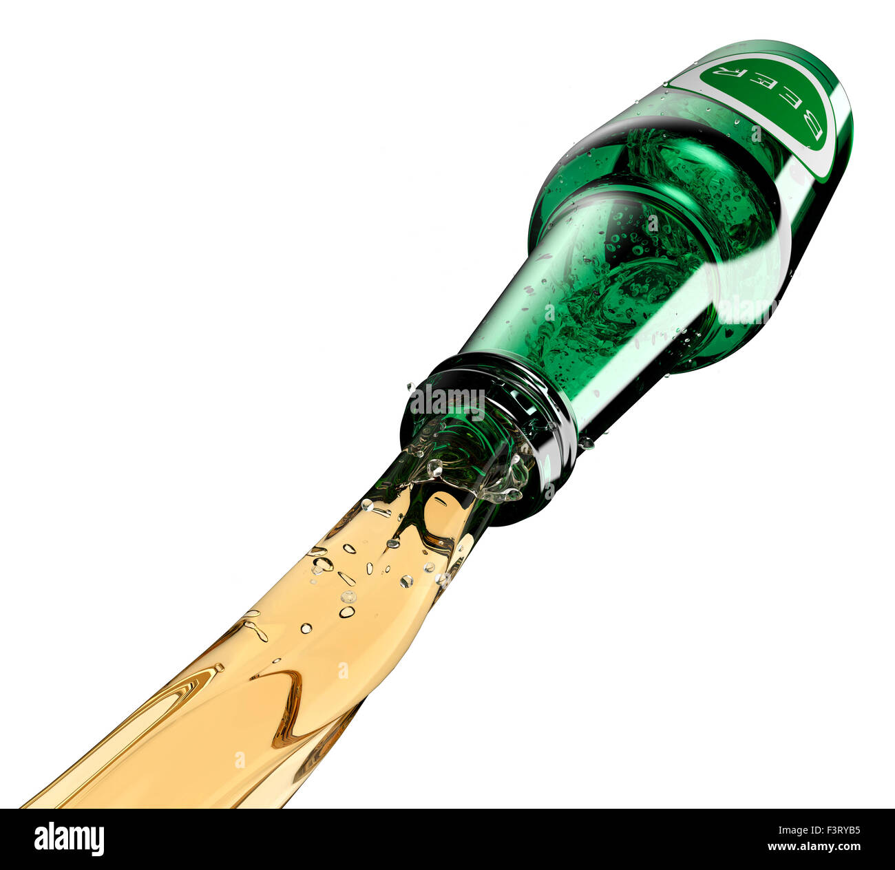 Cold beer pouring glass white hi-res stock photography and images - Alamy