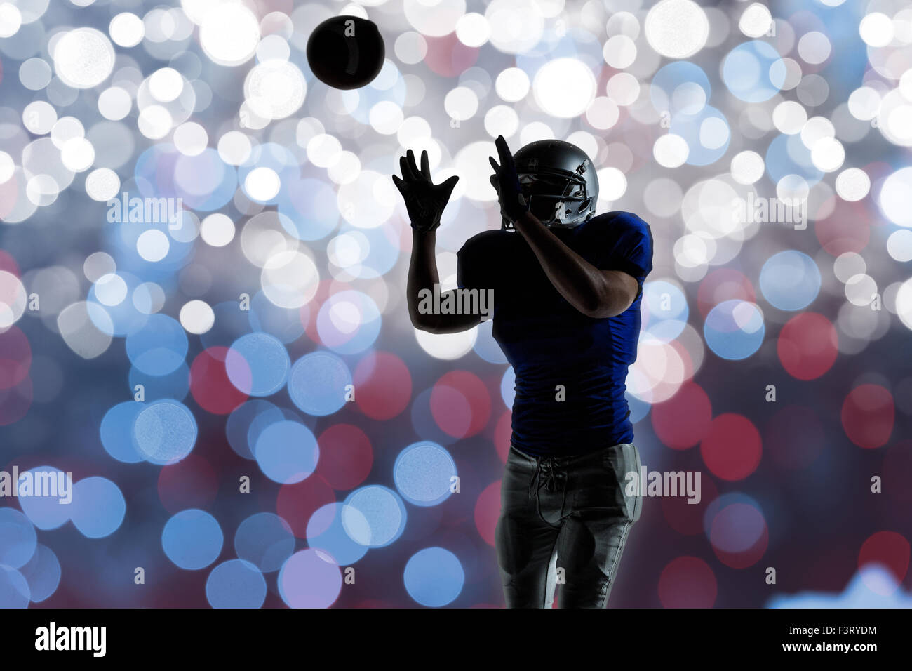 Football silhouette catching hi-res stock photography and images - Alamy