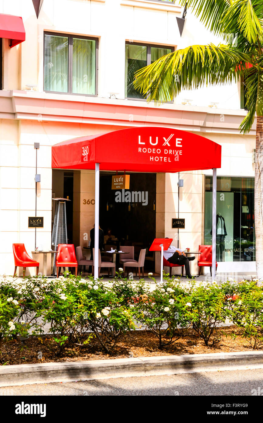 Luxe Rodeo Drive hotel in Beverly Hills California Stock Photo - Alamy