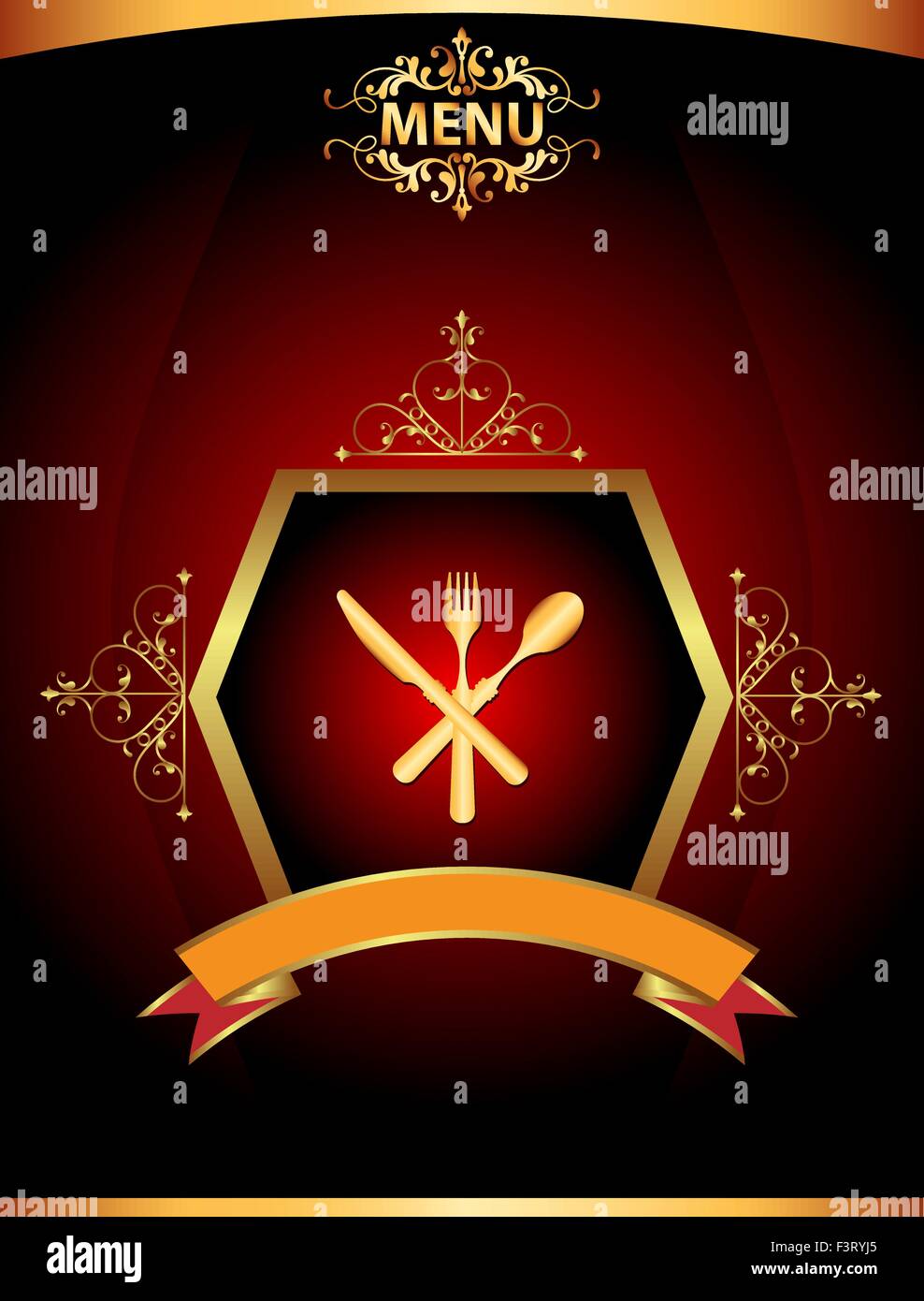 Menu Card Design Template Vector Art Stock Vector Image & Art - Alamy