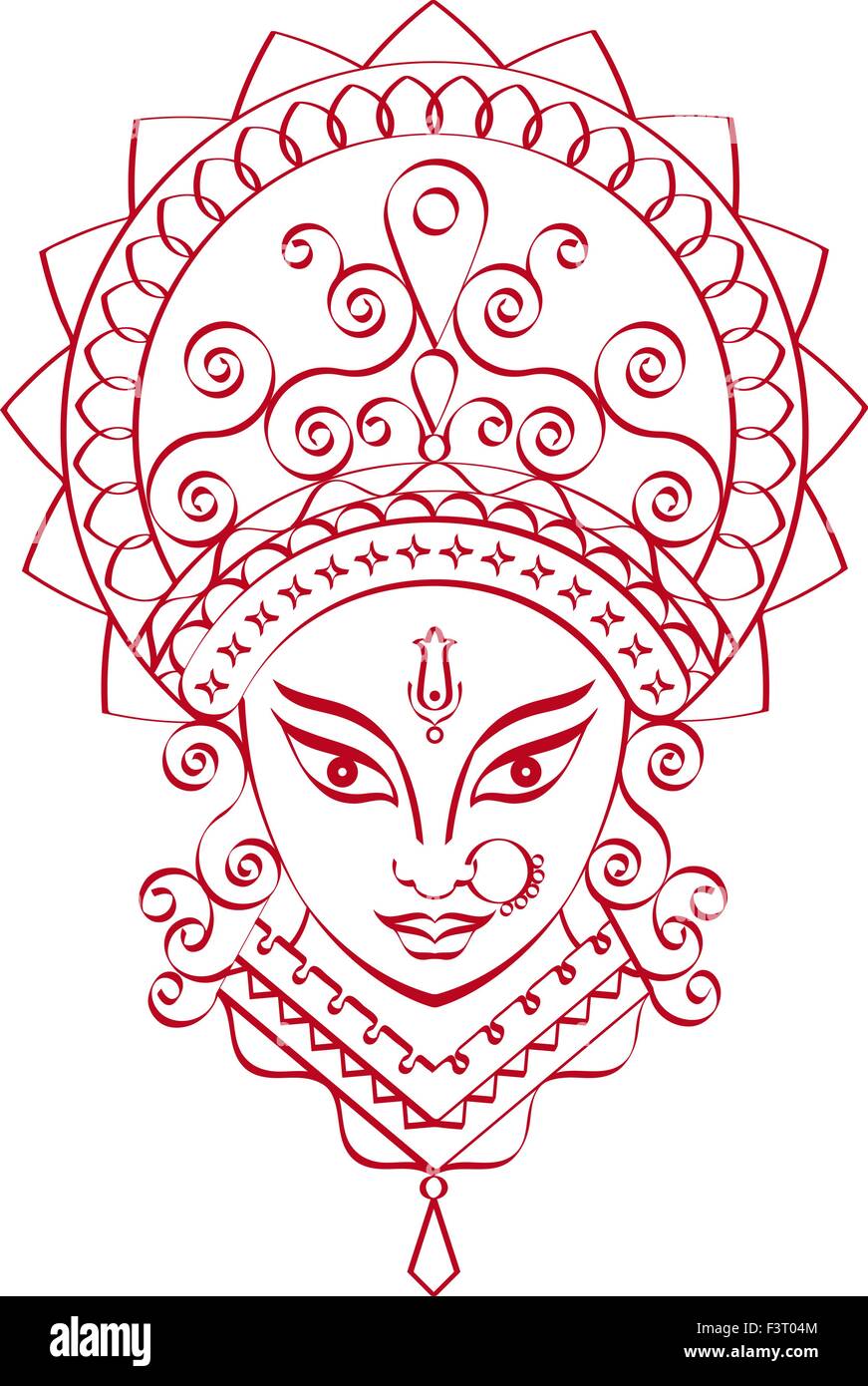 Durga Goddess of Power Vector Art Stock Vector Image & Art - Alamy