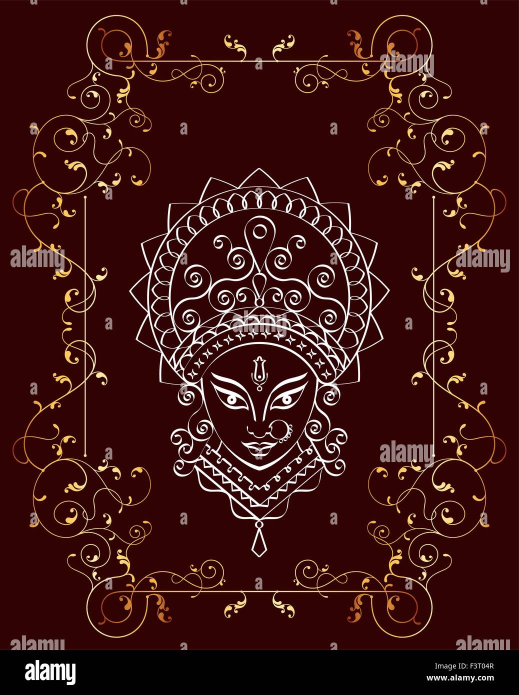 Durga Goddess of Power Vector Art Stock Vector Image & Art - Alamy