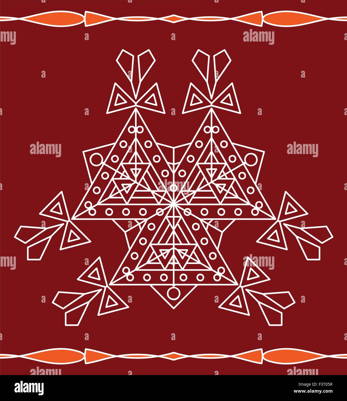 Folk, Tribal Design, Motif, Wall Painting Vector Art Stock Vector Image ...