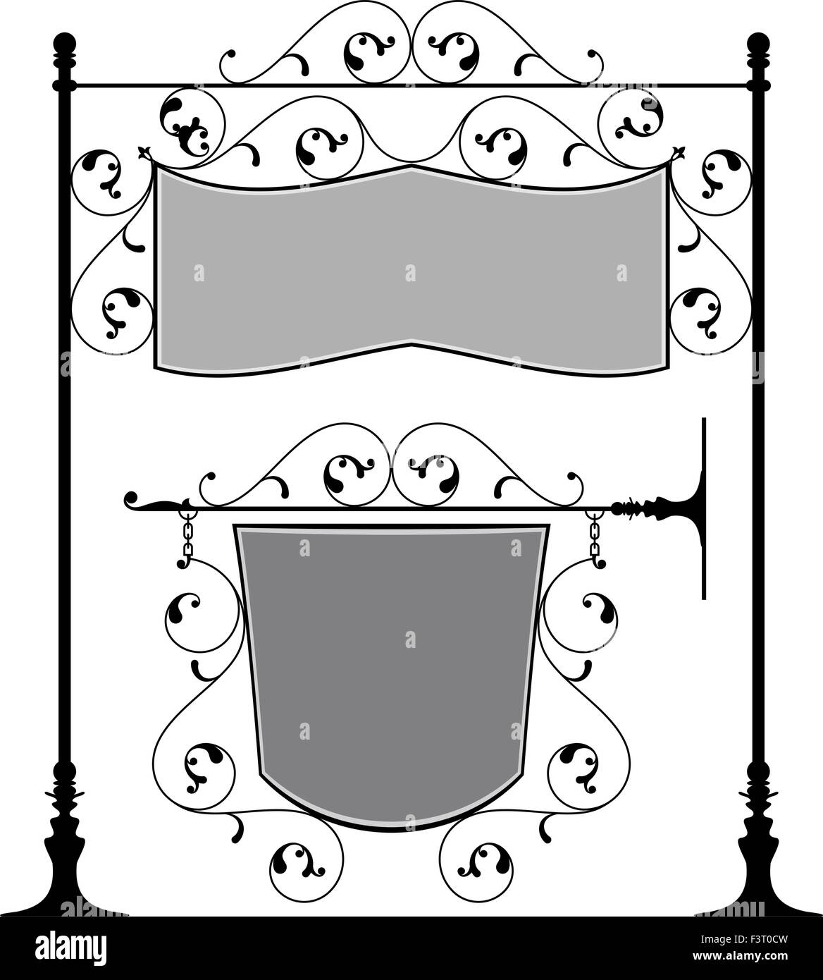 Wrought Iron Signage Vector Art Stock Vector Image & Art - Alamy