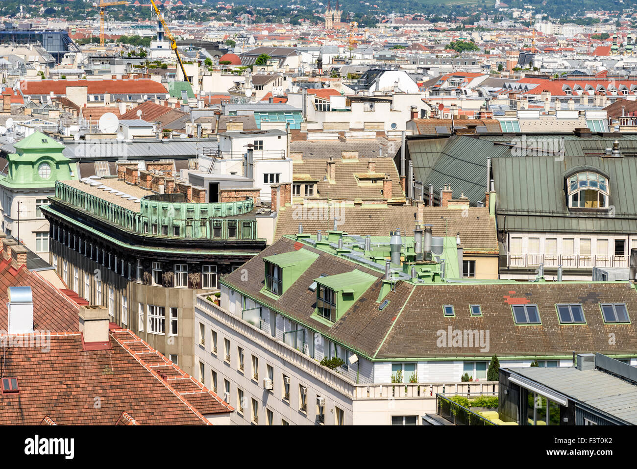 Aerial View Of Vienna City Skyline Stock Photo - Alamy