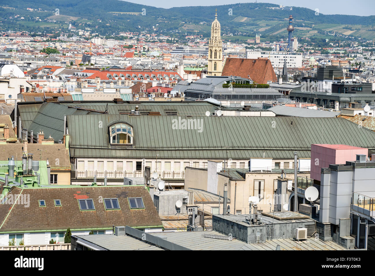 Aerial View Of Vienna City Skyline Stock Photo - Alamy